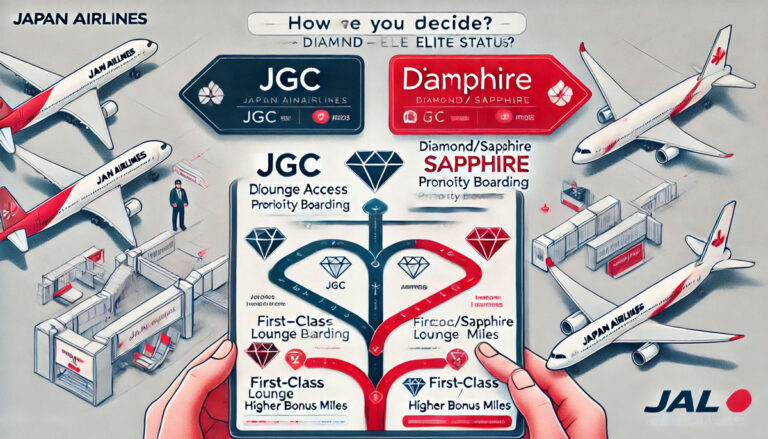 JAL上級会員の特典を徹底比較！JGCとダイヤモンド・サファイアステータスの違いとは？ ｜ JALとANAにお得に乗れる裏技